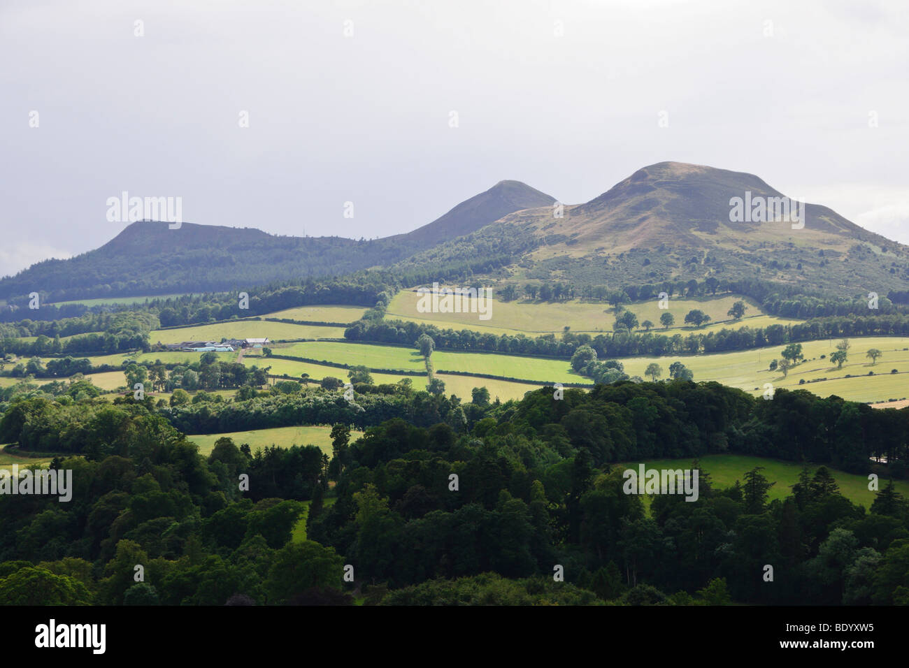Rhymer's stone and the eildon hills hi-res stock photography and images ...