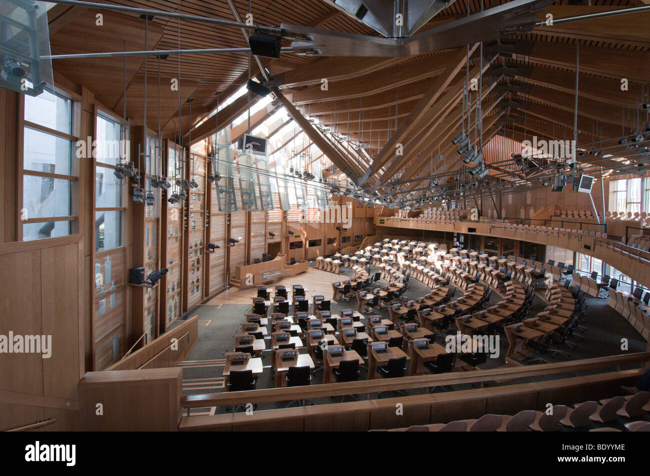 Scottish parliament debating chamber hi-res stock photography and ...