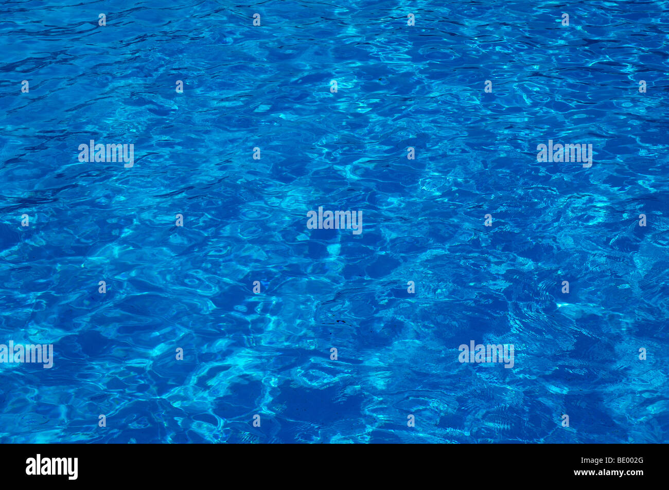 Blue, clear and wavy water in an outdoor pool Stock Photo - Alamy