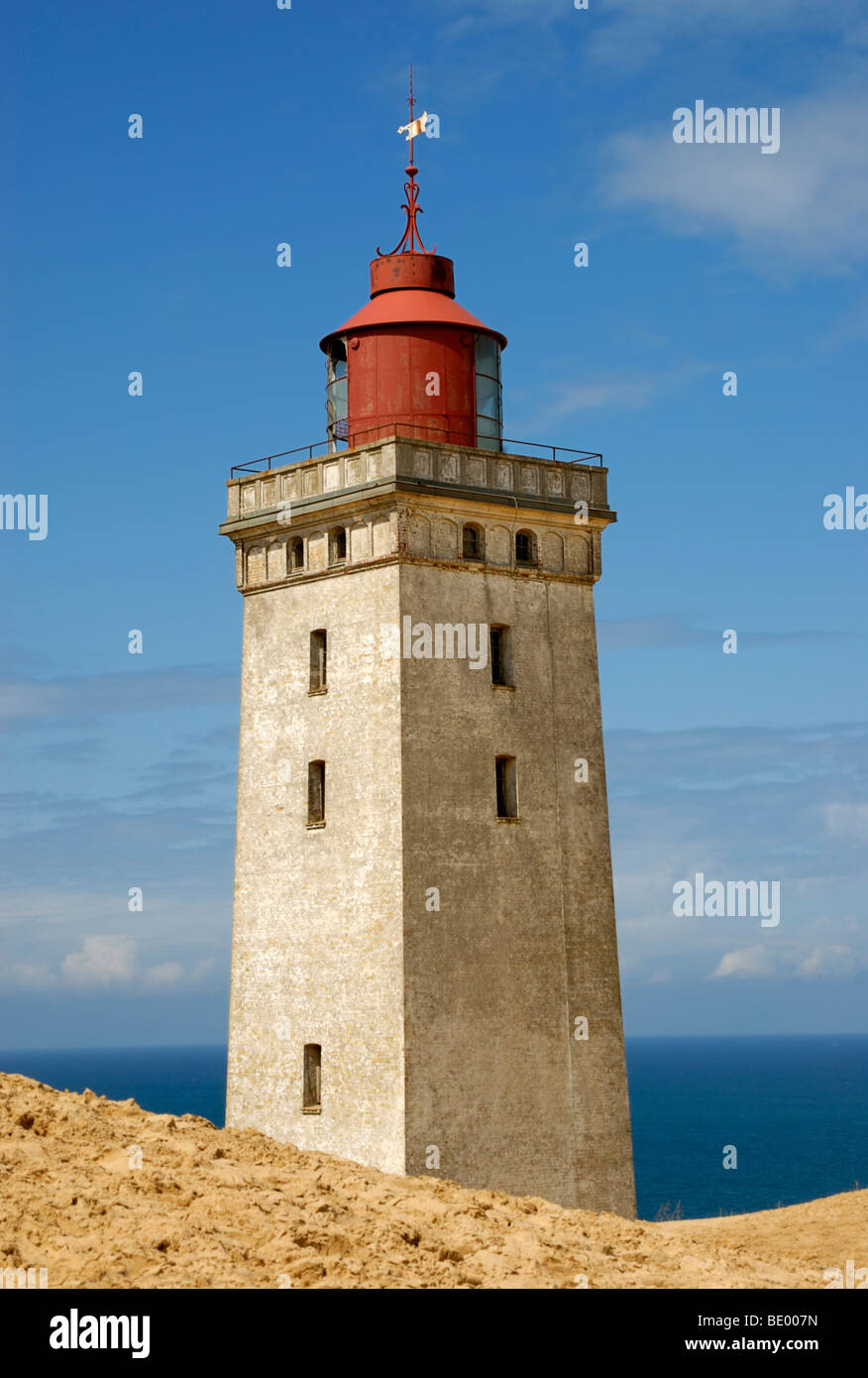 Lighthouse of Rubjerg Knude, Jammer Bay, Hjorring, Northwestern Jutland ...