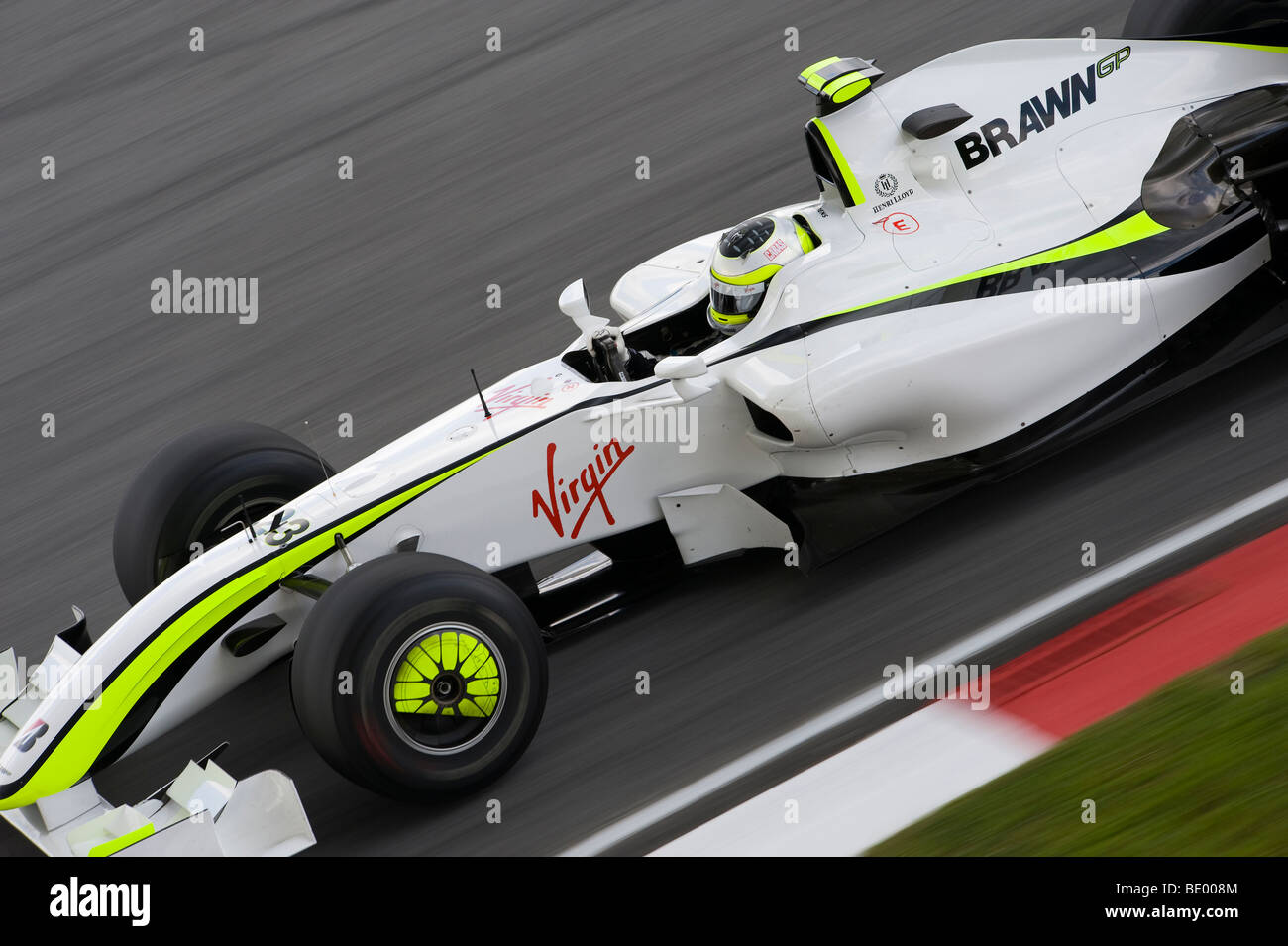 Brawn GP driver Rubens Barrichelo of Brazil steers his car during the ...