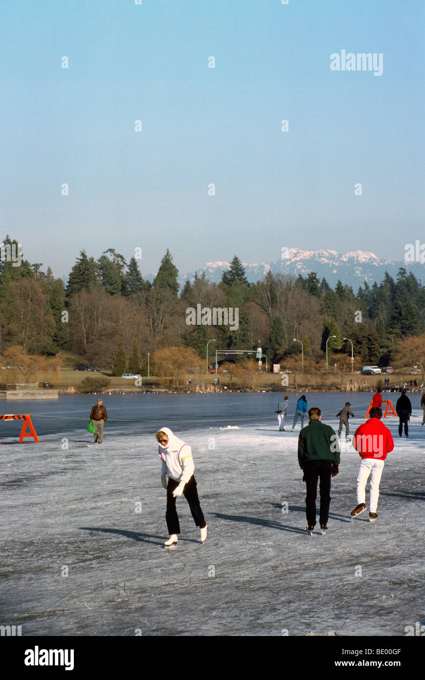 Stanley Park, Vancouver, BC British Columbia, Canada - Skaters ice ...
