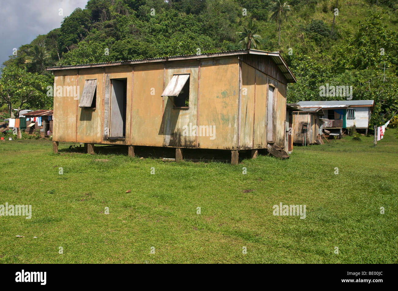 Village on Qamea, Fiji Islands, Fiji, South Pacific, Oceania Stock ...