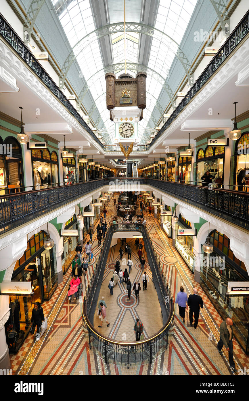 Great Australian Clock, arcades, boutiques, QVB, Queen Victoria ...