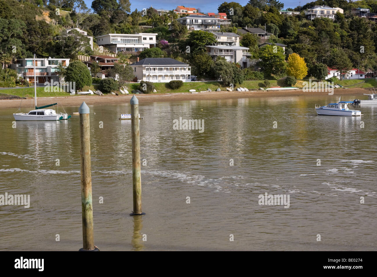 Harbour and ferry terminal at Opua, Bay of Islands, Northland, New ...