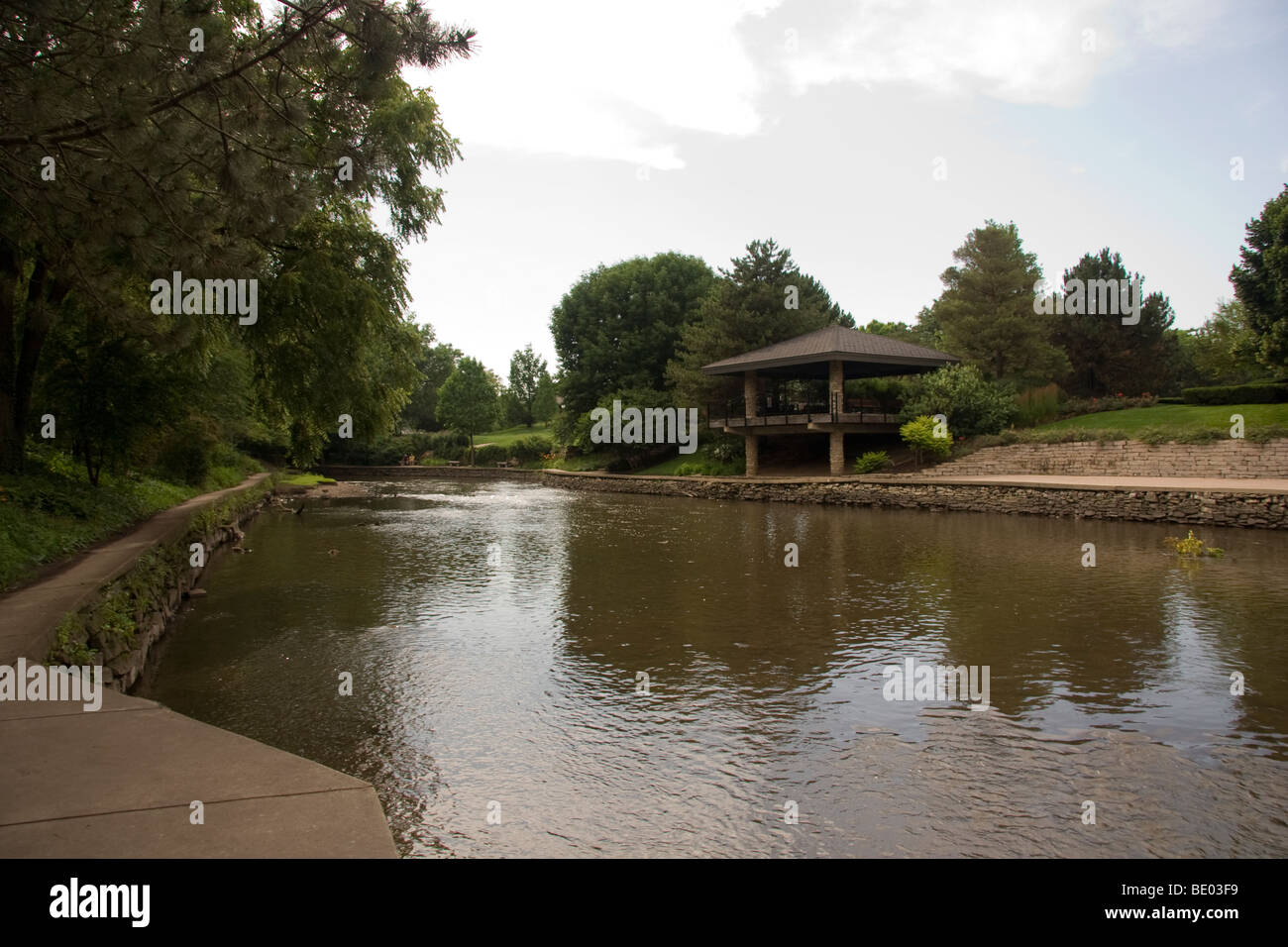 Naperville, Riverwalk, DuPage River Stock Photo - Alamy