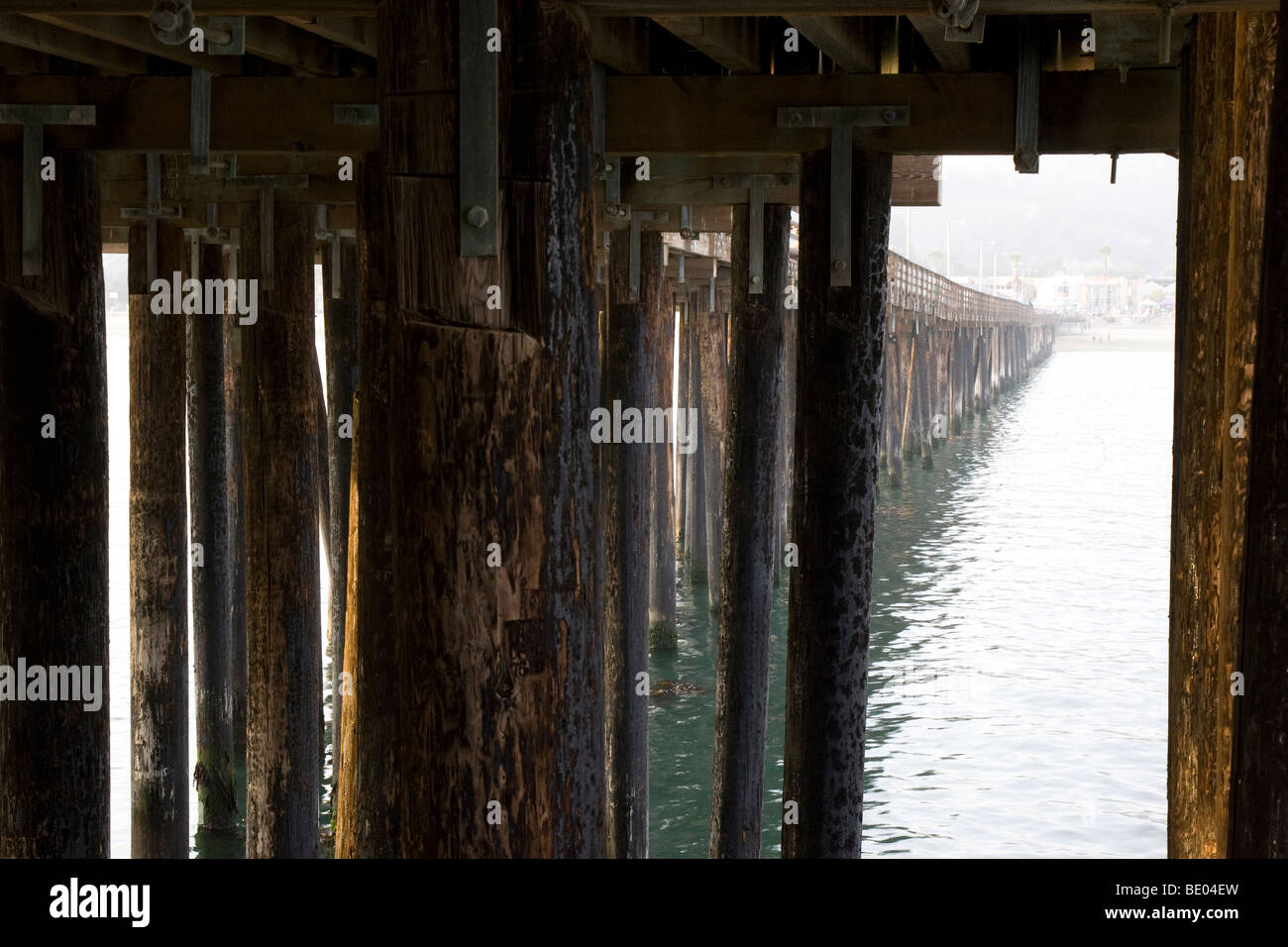 Avila Beach Pier Photographed from Below Stock Photo - Alamy