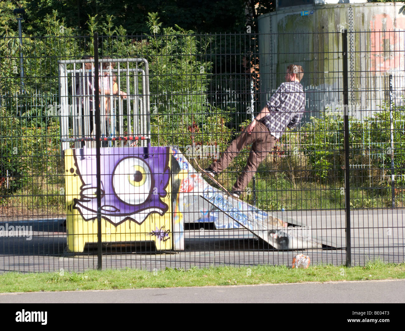 Skateboarder on a ramp, Alexandra Palace, London Stock Photo - Alamy