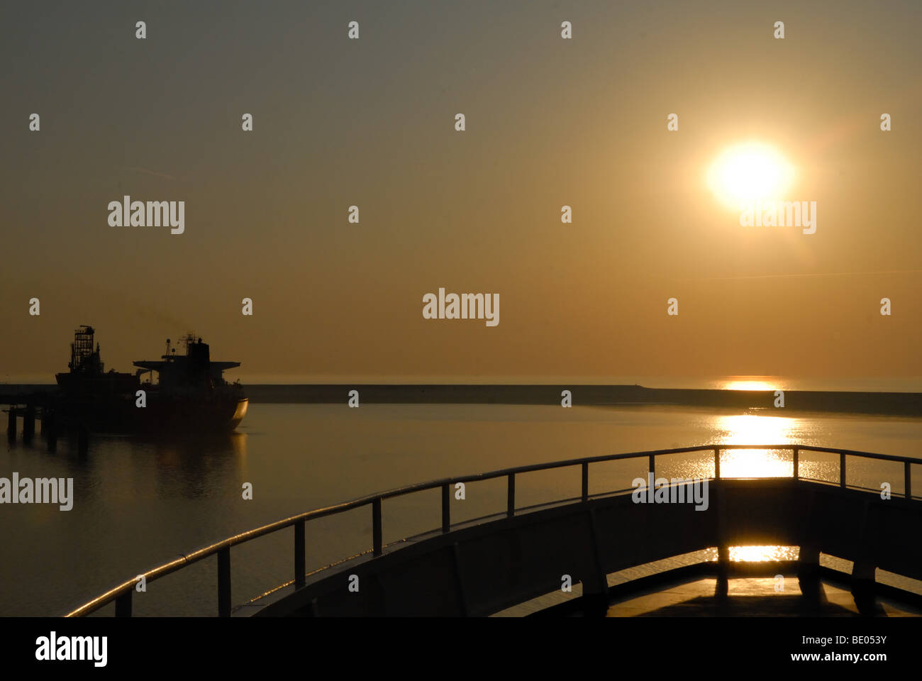 Ship At Sea Stock Photo - Alamy