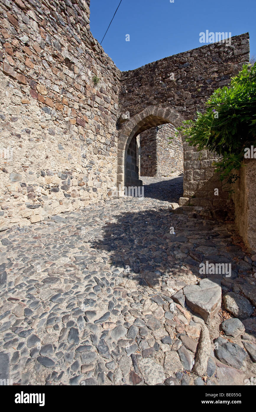 Second gate in the entrance of the medieval Castelo de Vide Castle ...