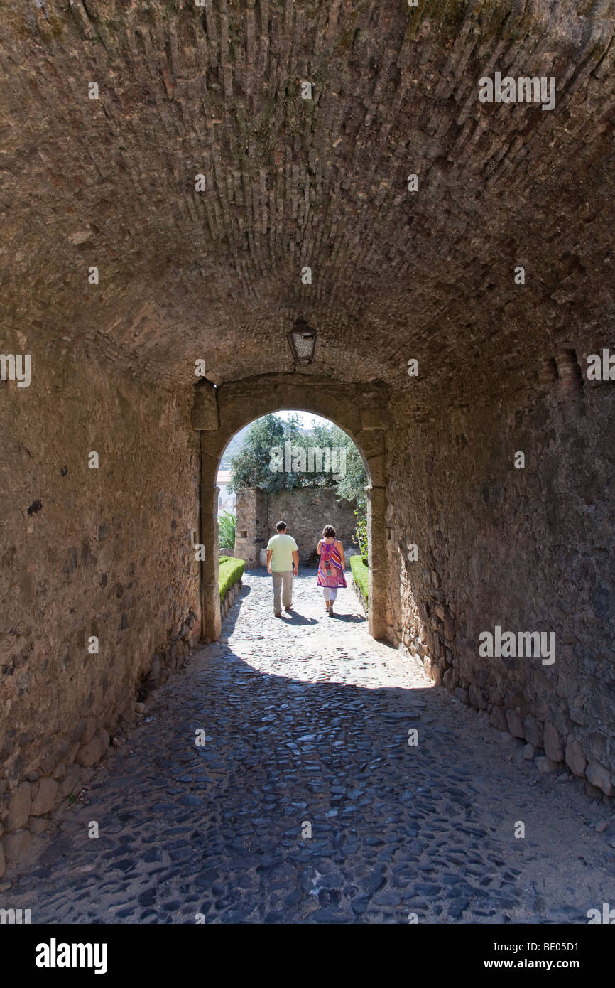 Entrance of the medieval Castelo de Vide Castle. Castelo de Vide ...