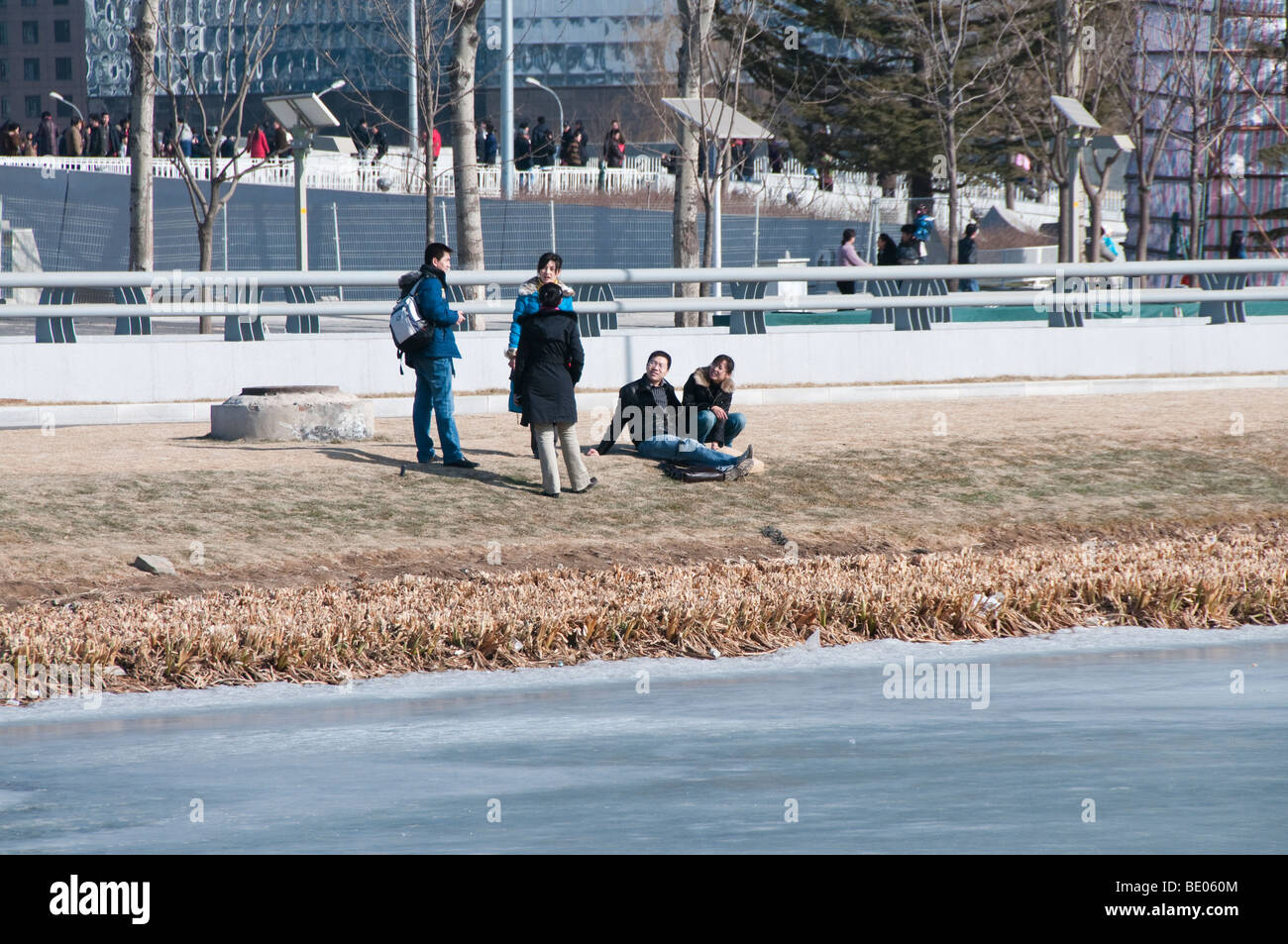People enjoying their time at the Olympic Park, Beijing, China Stock ...