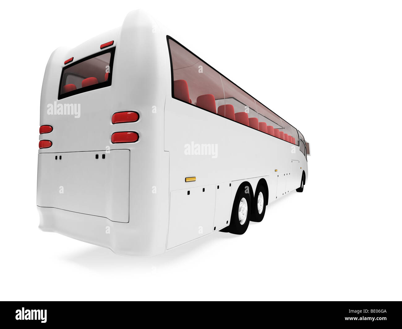 Isolated bus over white background Stock Photo - Alamy