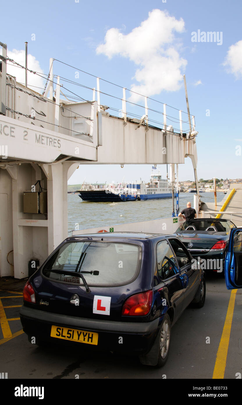 Torpoint ferry crossing the Tamar River between Devonport Plymouth in ...