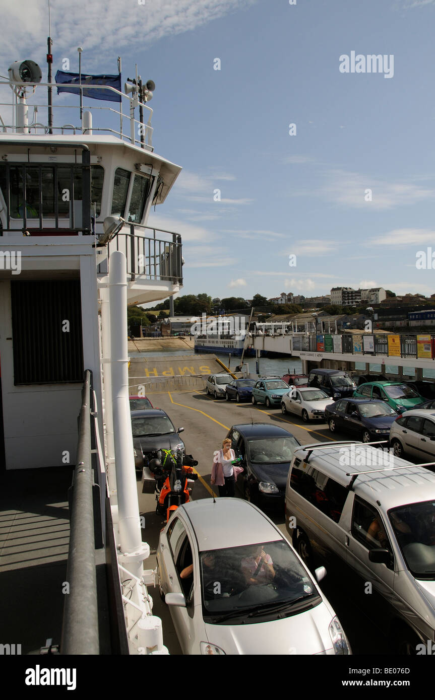 Torpoint ferry crossing the Tamar River between Devonport Plymouth in ...