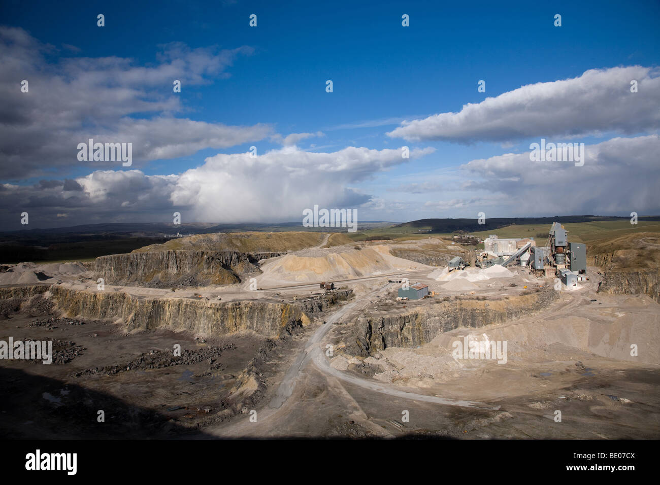 Hindlow limestone quarry in the Peak District at Earl Sterndale near to ...