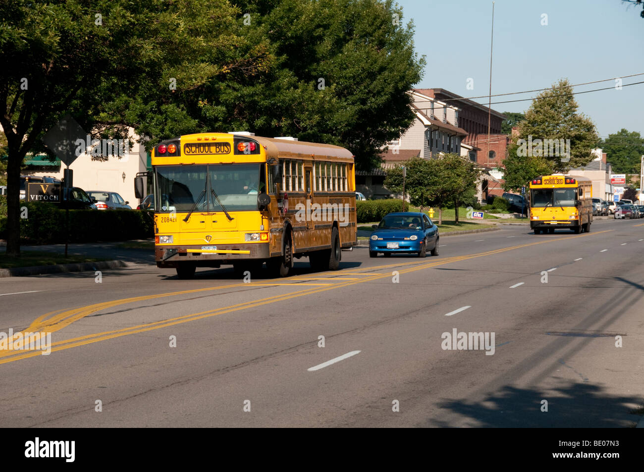 Bus stop on street hi-res stock photography and images - Alamy