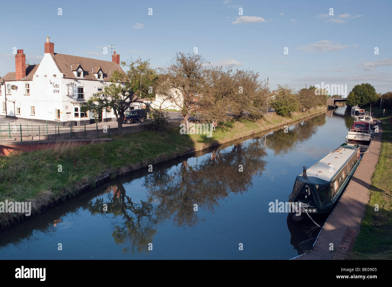 Saxilby and the Fossdyke Canal in Lincolnshire, England,"Great Britain ...