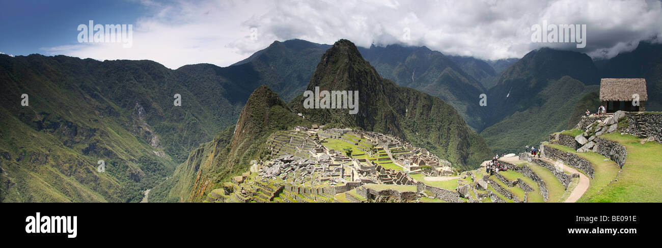 Panoramic view of lost Inca city of Machu Picchu, Peru Stock Photo - Alamy