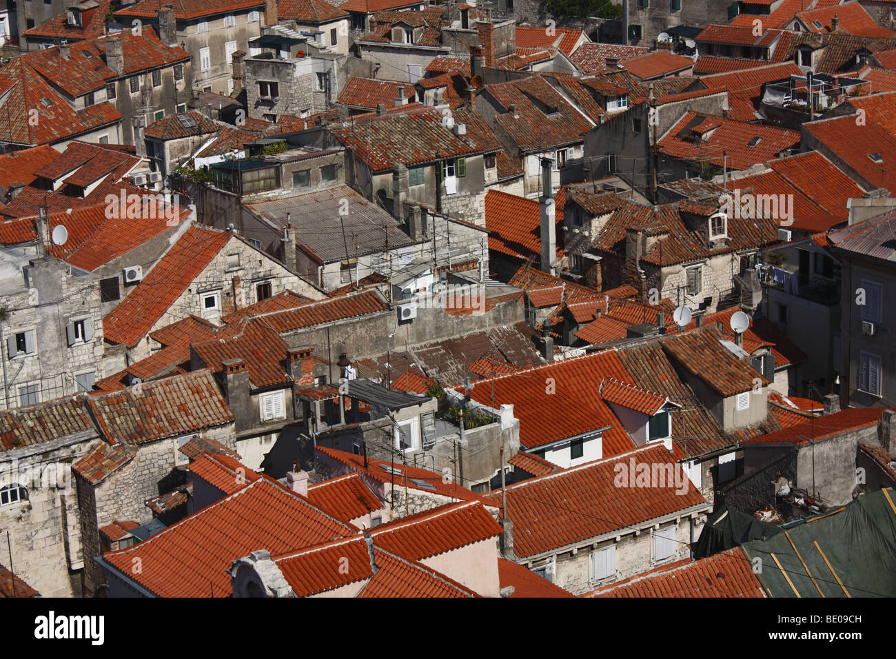 A mediterranean city center from above Stock Photo - Alamy