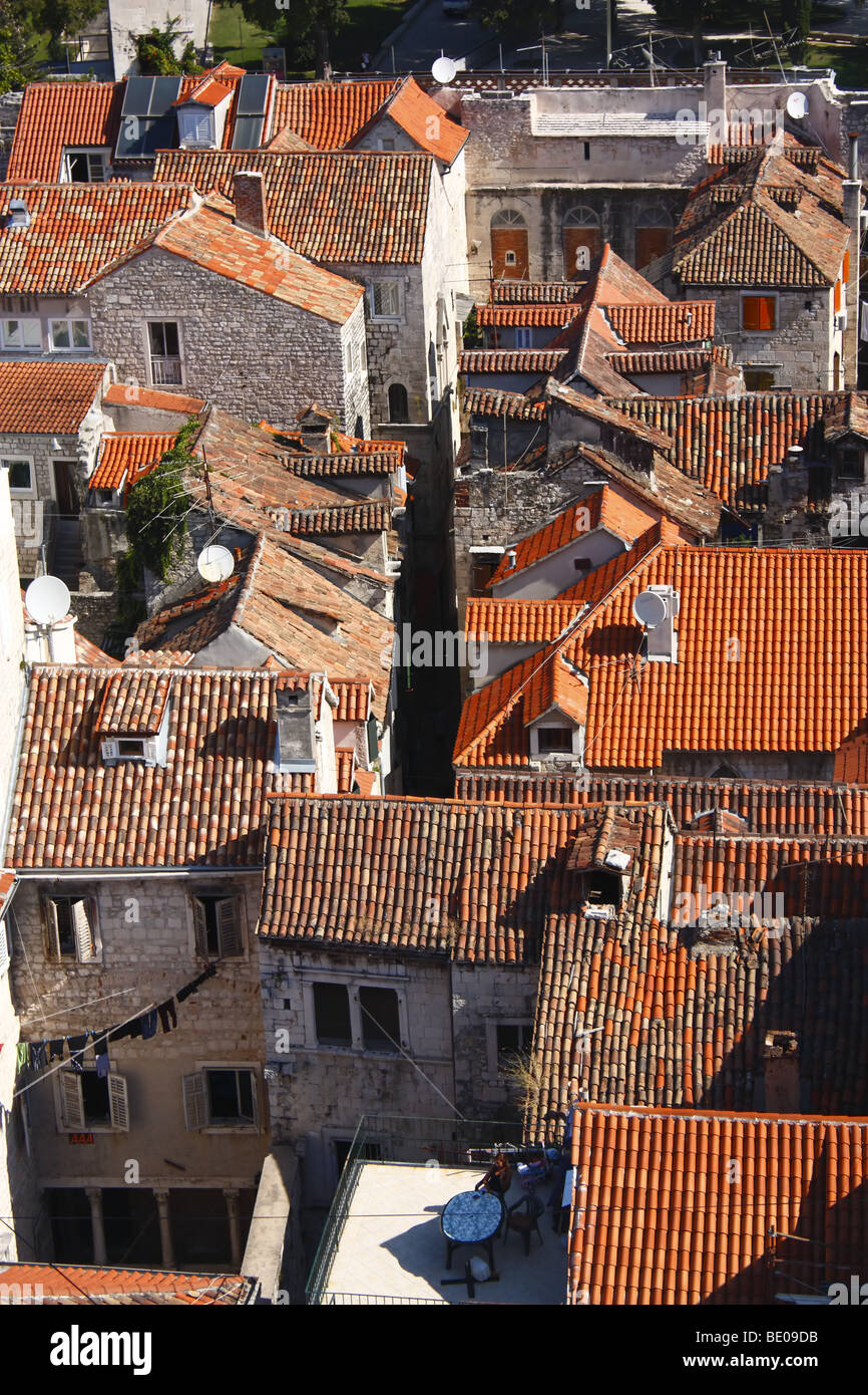 A mediterranean city center from above Stock Photo - Alamy
