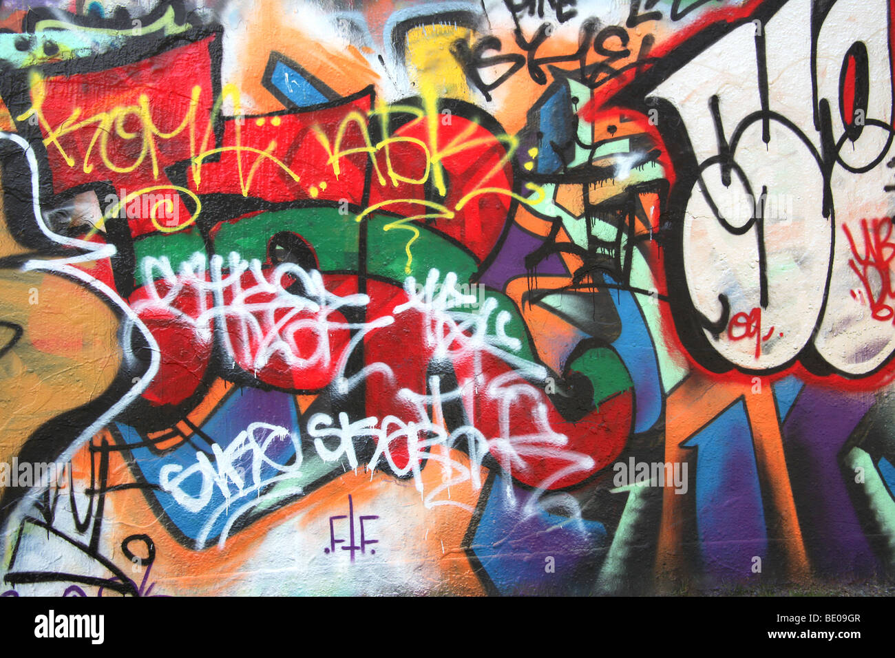 Graffiti written on a wall outdoors Stock Photo - Alamy