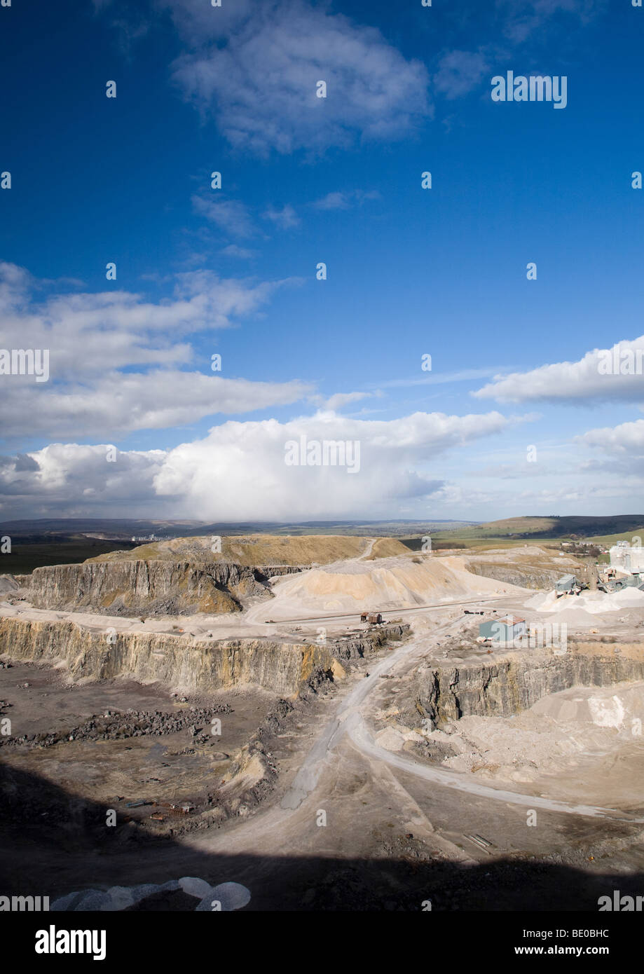 Hindlow limestone quarry in the Peak District at Earl Sterndale near to ...