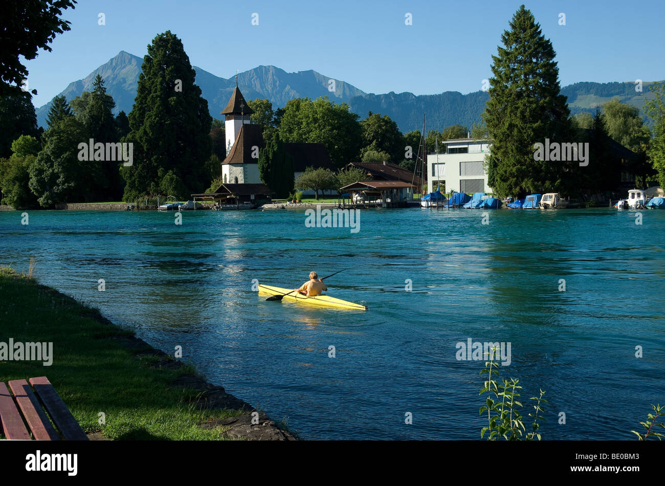 Lake thun canoe hi-res stock photography and images - Alamy
