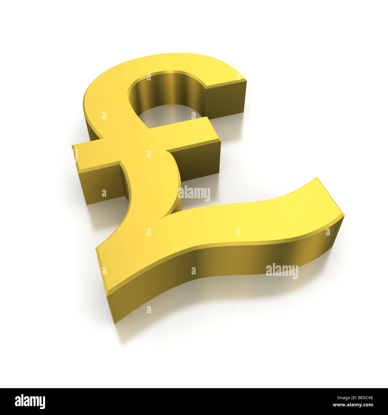 Golden pound currency symbol Stock Photo - Alamy