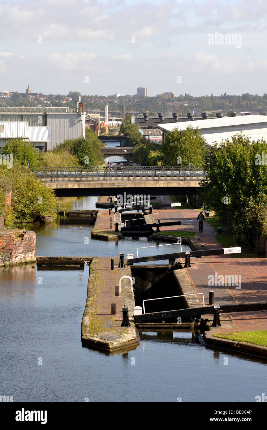 Aston Locks, Birmingham and Fazeley Canal, Birmingham, England, UK ...
