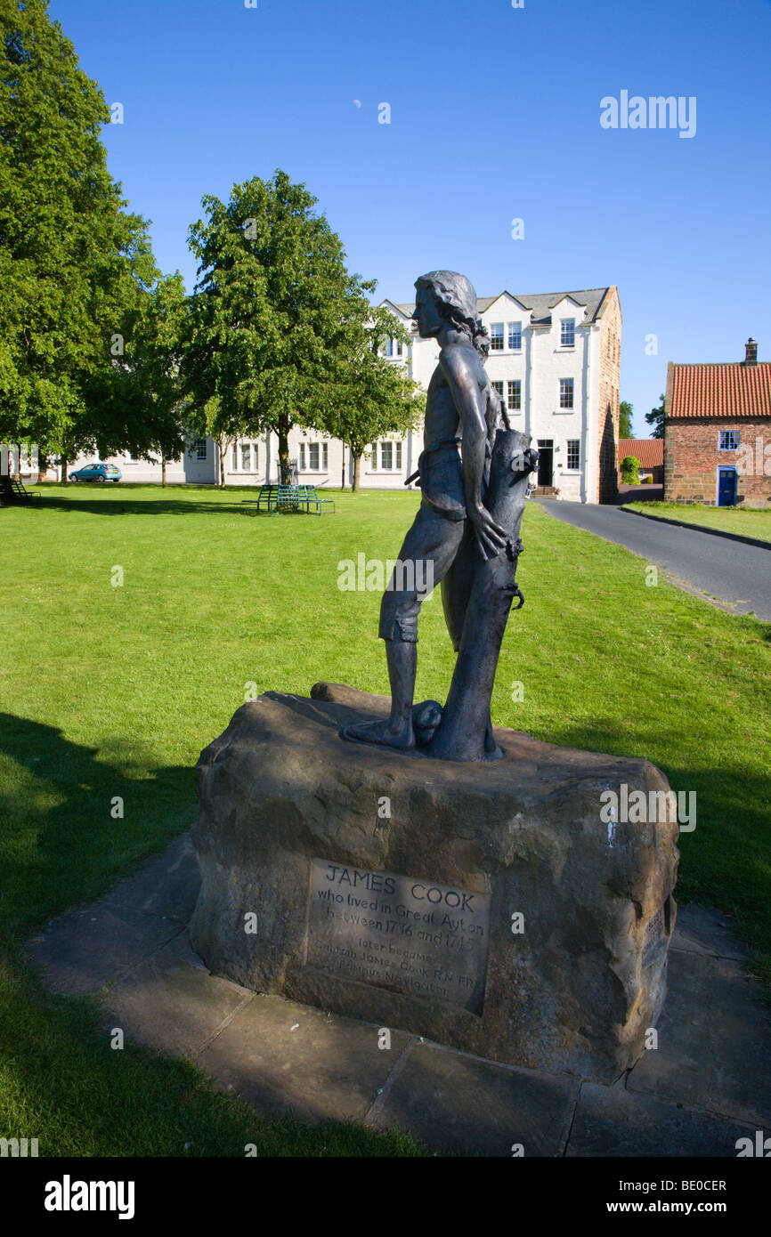 James Cook as a Boy Statue Great Ayton Yorkshire England Stock Photo ...