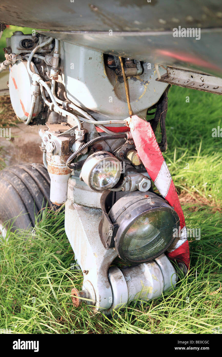 Landing gear of a Hawker Harrier fighter bomber aircraft Stock Photo ...