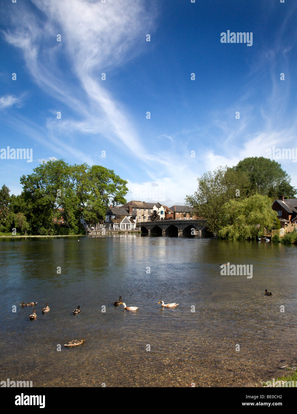 Bridge and River Avon, Fordingbridge, Hampshire, England Stock Photo ...