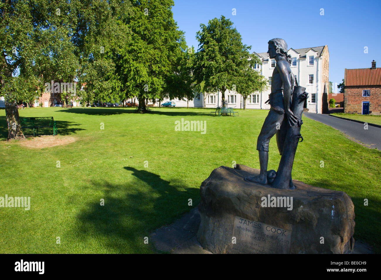 James Cook as a Boy Statue Great Ayton Yorkshire England Stock Photo ...