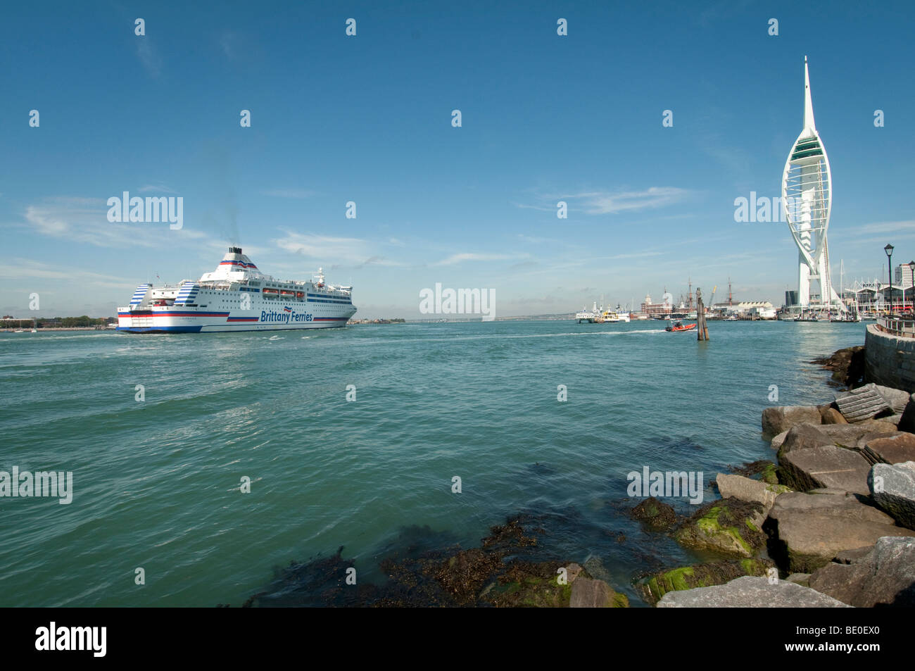 brittany ferry spinnaker tower Stock Photo - Alamy
