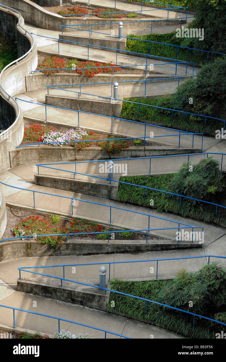 Sidewalk, switchback, Riverfront Park, Chattanooga Tennessee Stock Photo - Alamy