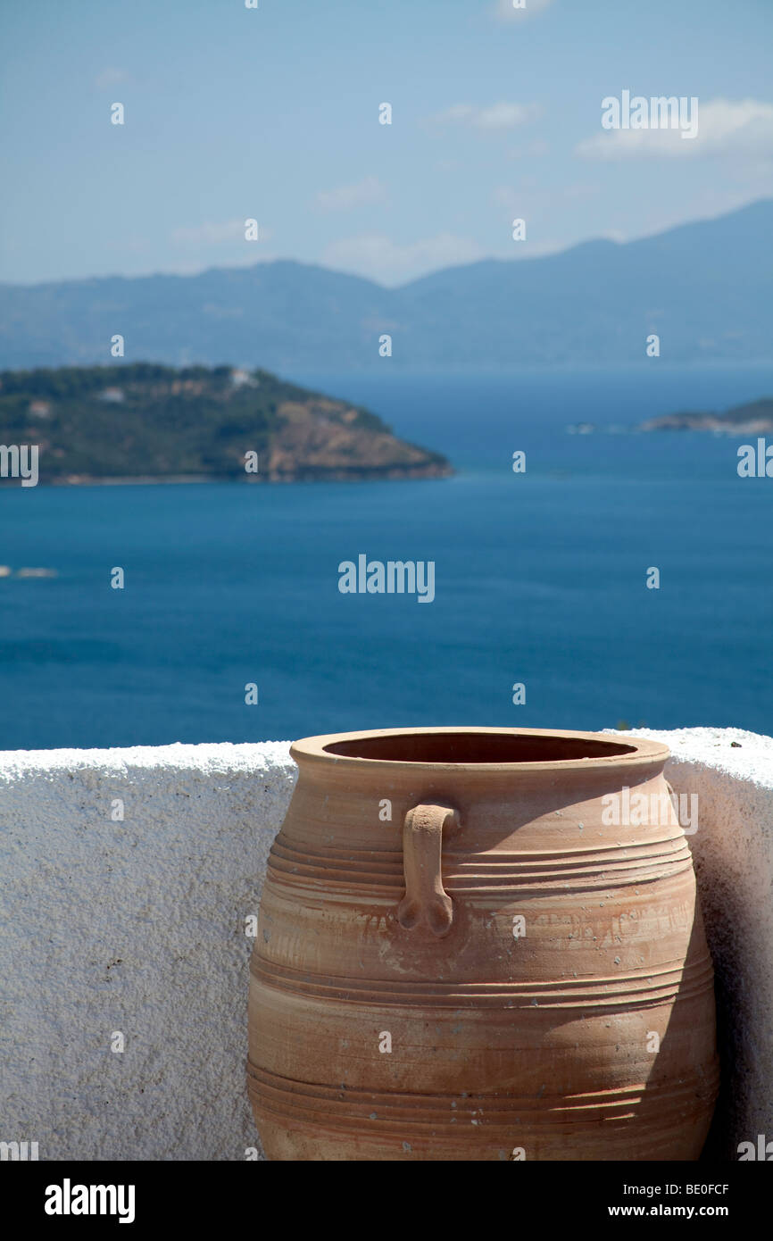 try-pot in a corner with view at the sea Stock Photo - Alamy