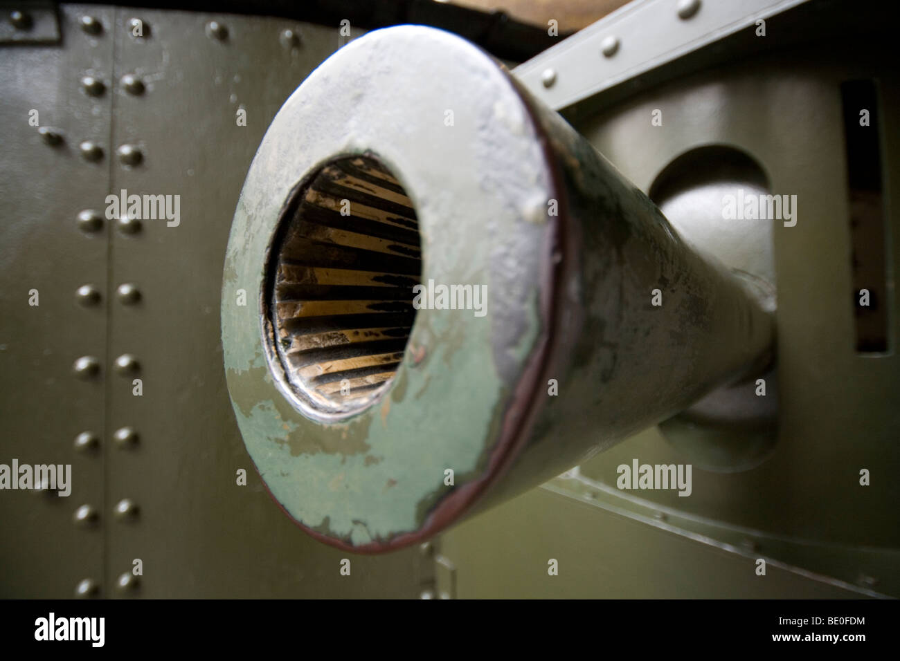 The 6 pounder gun of a WW1 Mark 5 tank The Imperial War Museum, Lambeth ...