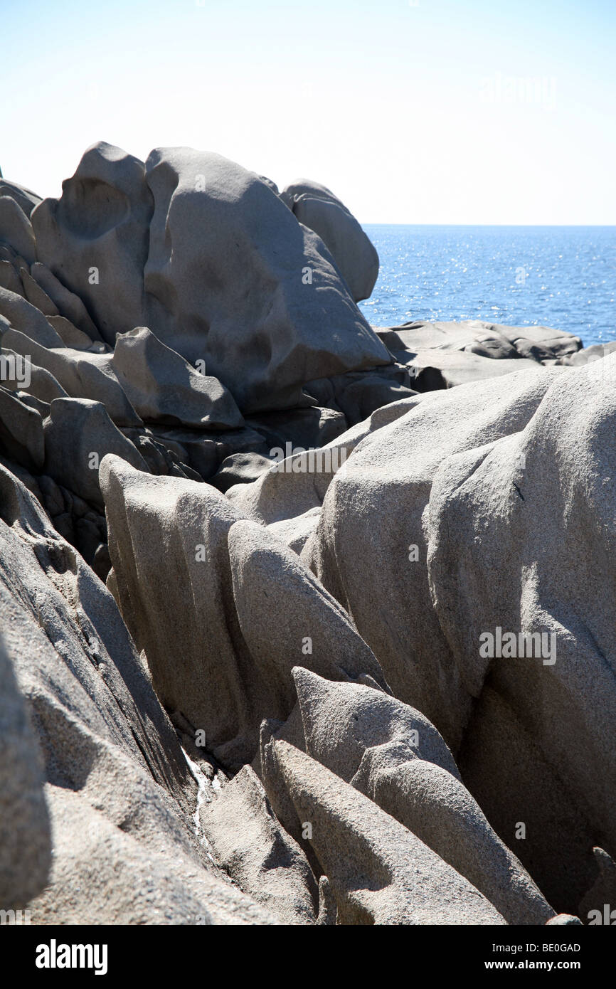 Spectacular granite rock formations at Capo Testa on the north coast of ...