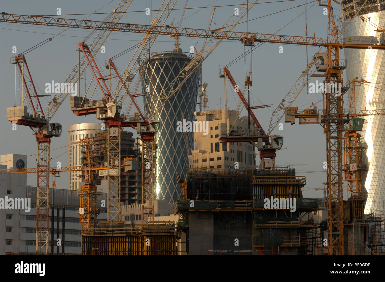Construction of Skyscrapers, The Corniche, Doha, Qatar Stock Photo - Alamy