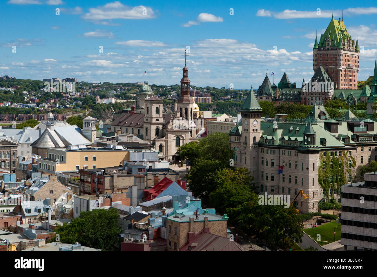 The old-town district is pictured in Quebec city Hotel Chateau ...