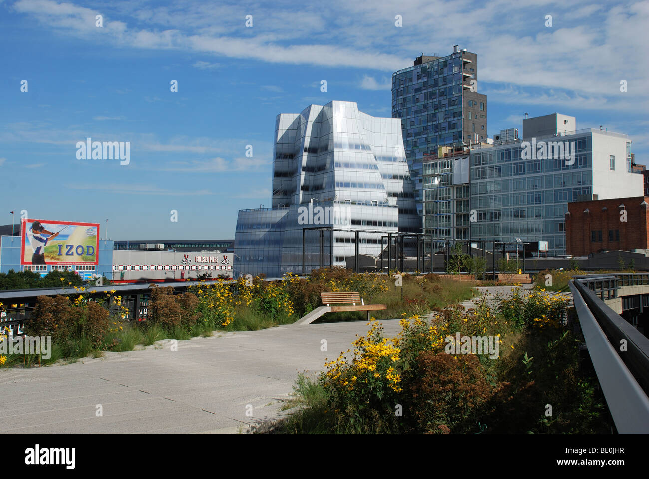 old historic Highline elevated railroad line converted into garden park ...
