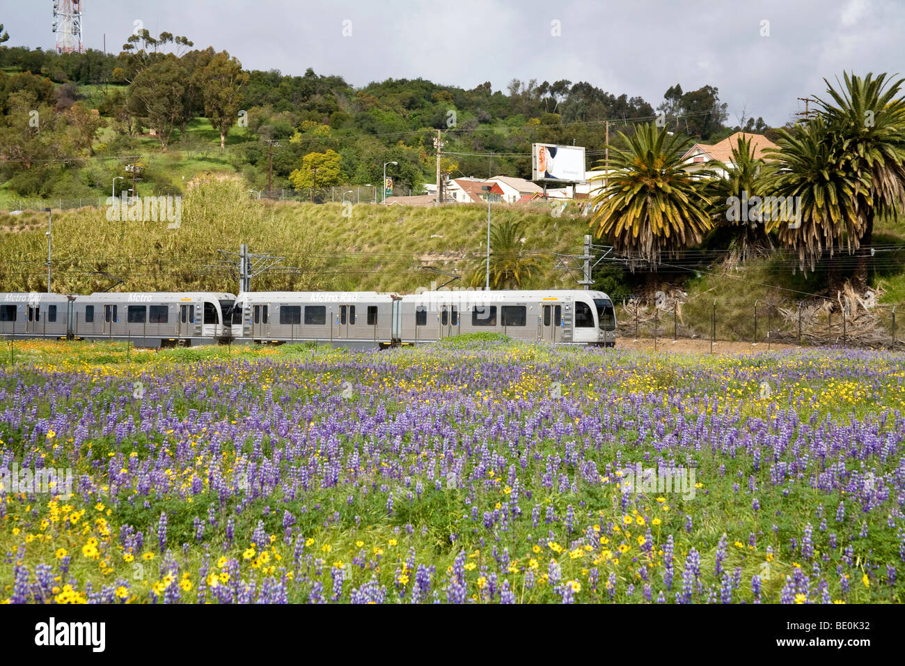 Light Rail Train, Los Angeles State Historic Park, Downtown Los Angeles ...