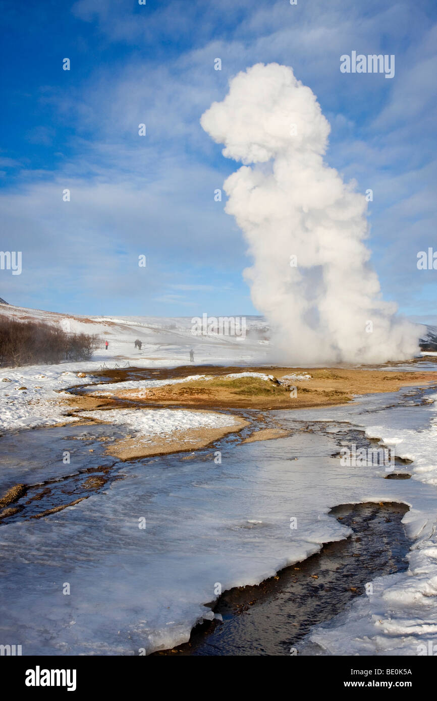 Strokkur geyser winter hi-res stock photography and images - Alamy