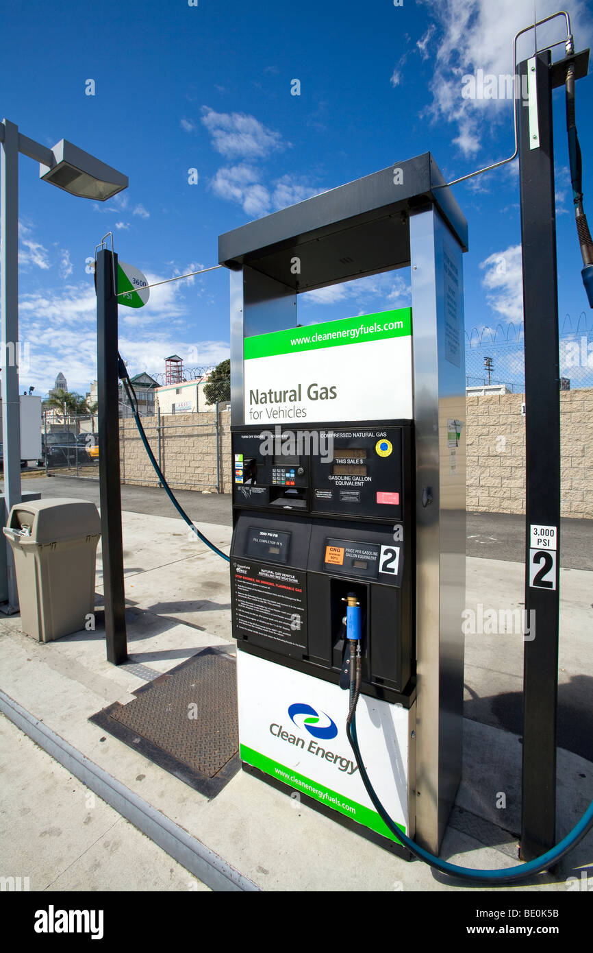 Natural Gas Fueling Station, Los Angeles, California, USA Stock Photo ...