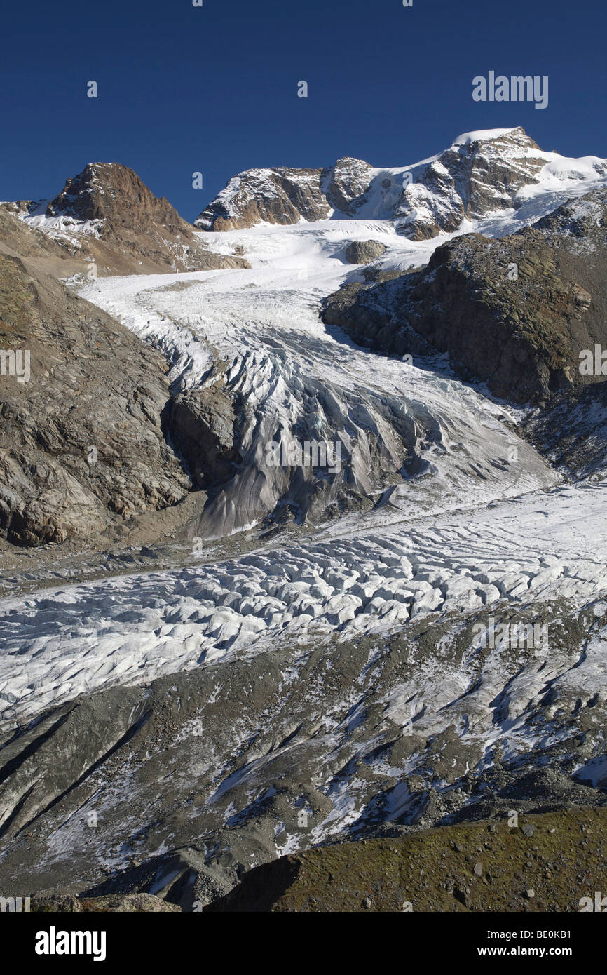 View of the Grisons Alps from Mt. Diavolezza, Switzerland, Europe Stock ...