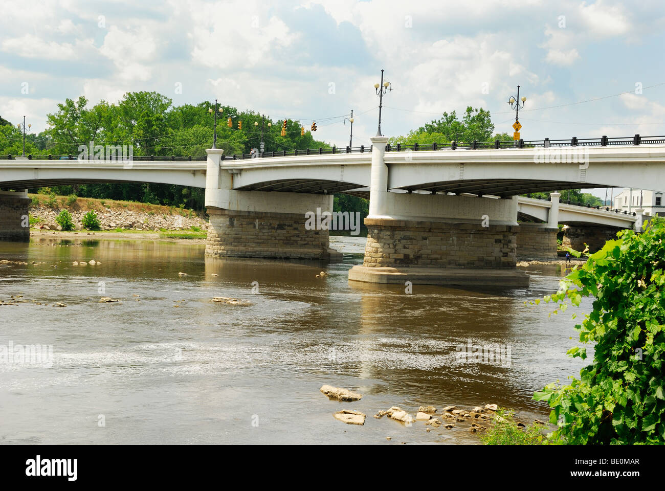 Y bridge from a low angle showing all three ramps Stock Photo - Alamy