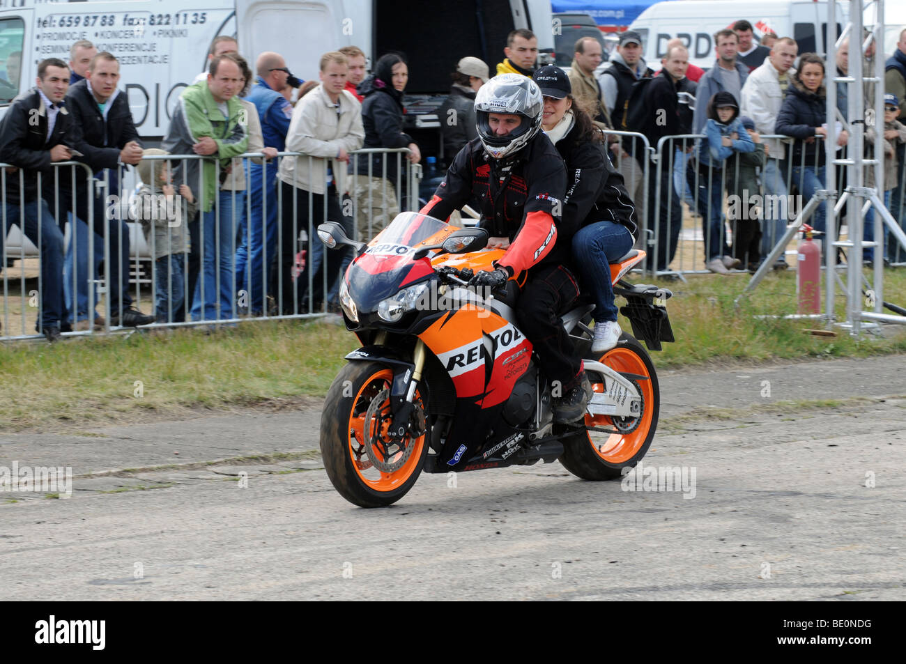 Motorbike rider without helmet hi-res stock photography and images - Alamy