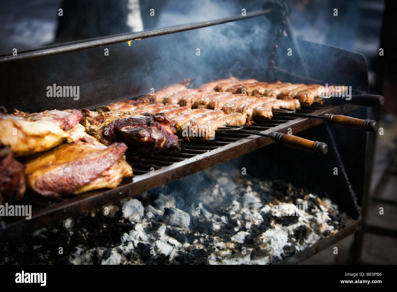 Asado (barbecue) in the Feria de Mataderos, Buenos Aires, Argentina ...