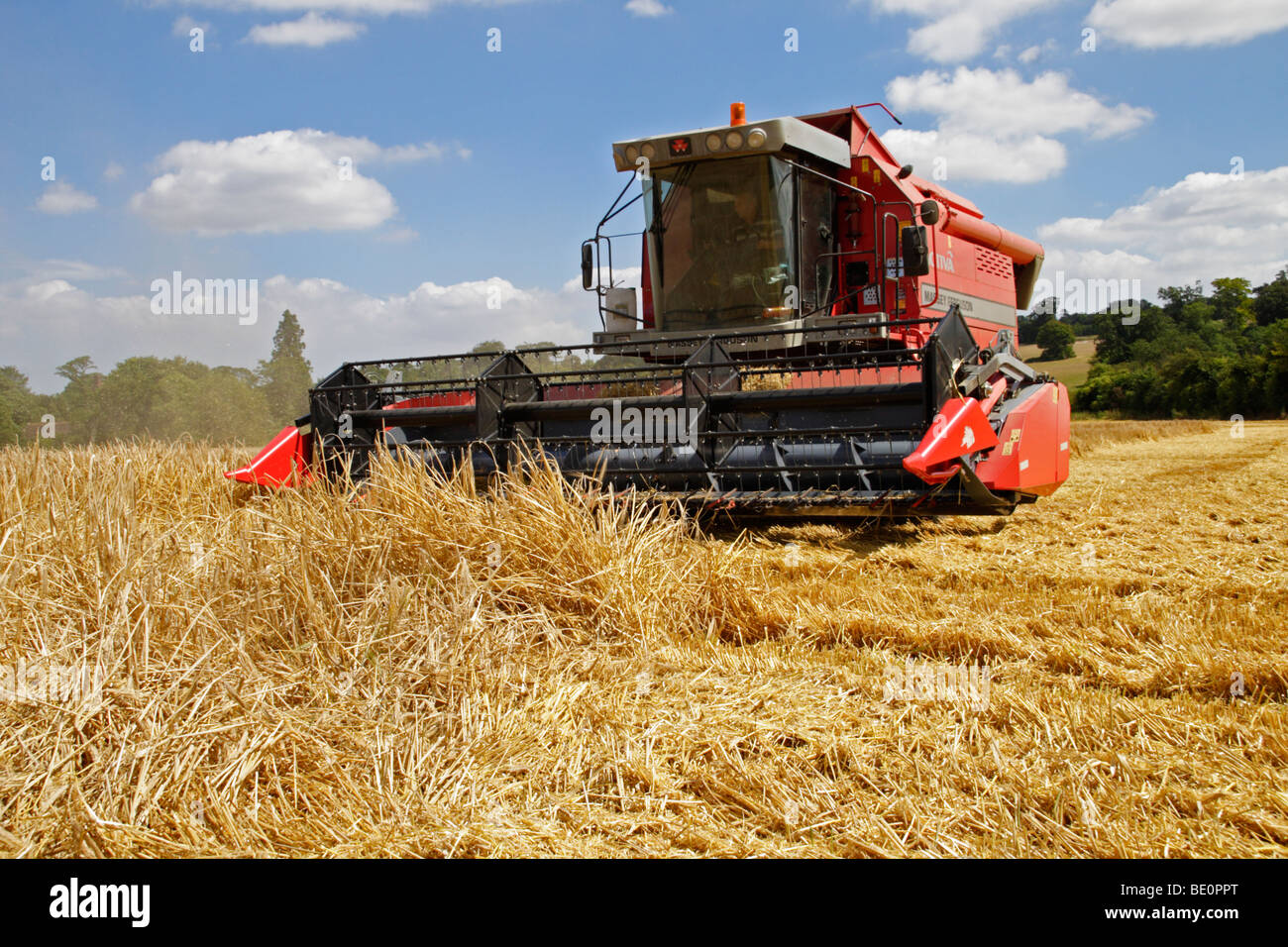 Combine harvester at work Stock Photo - Alamy